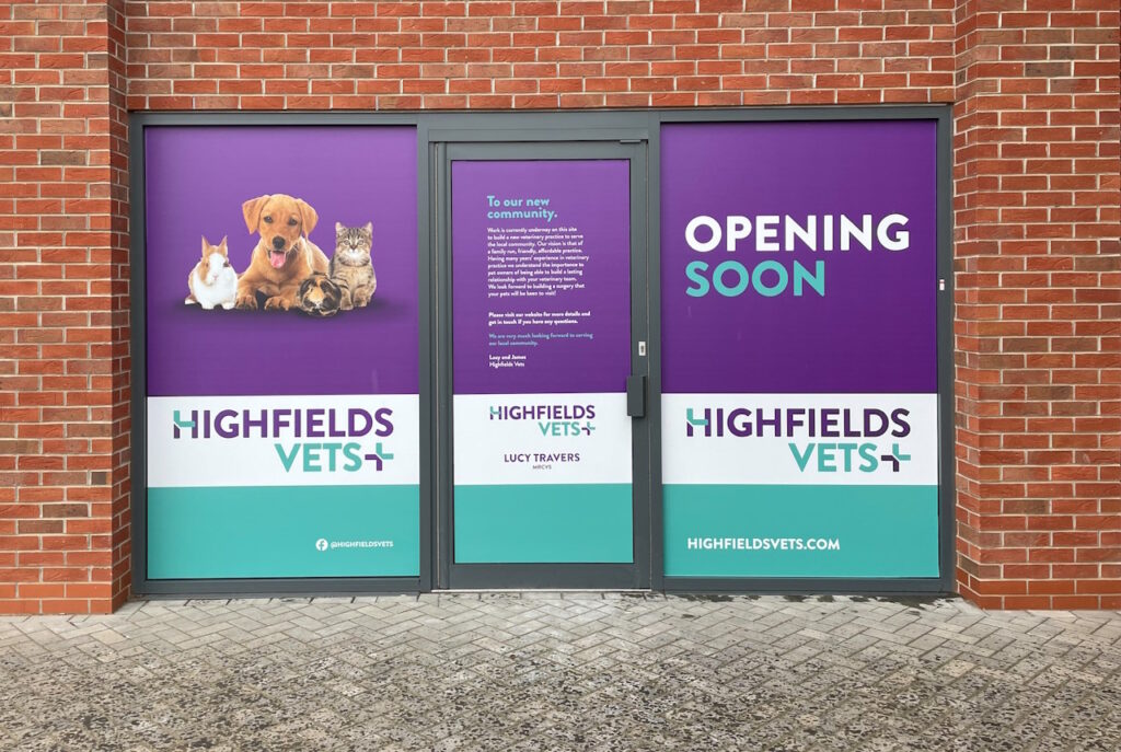 Setting Up Our Sign – Highfield Vets